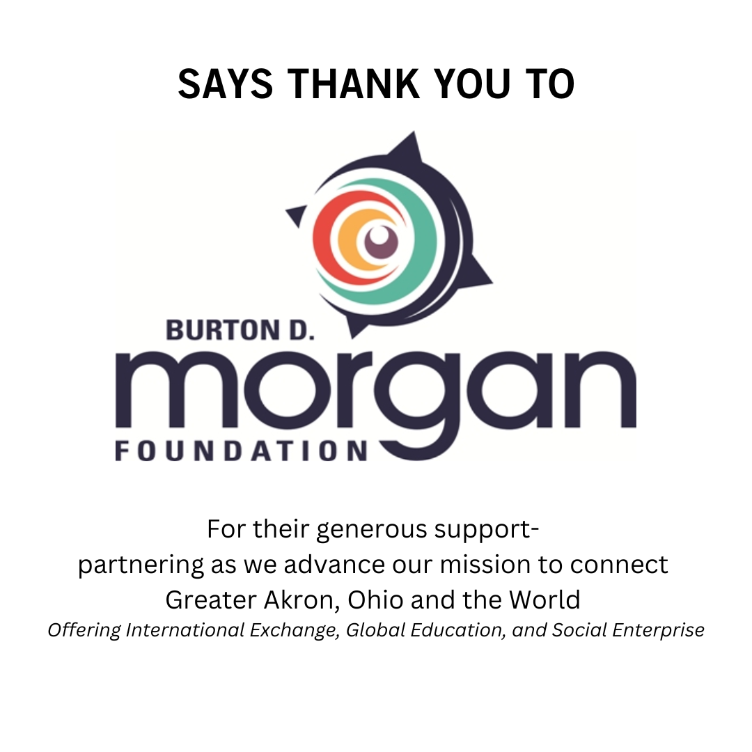 Thank You to the Burton D. Morgan Foundation - Global Ties Akron